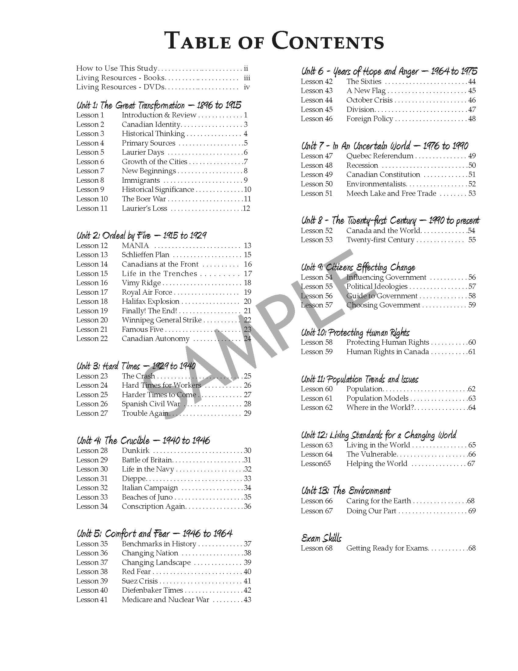 Canada in the 20th Century High School Course – Northwoods Press