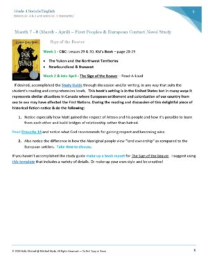 Grade 4: First Peoples and European Contact Course (Mitchell Made ...