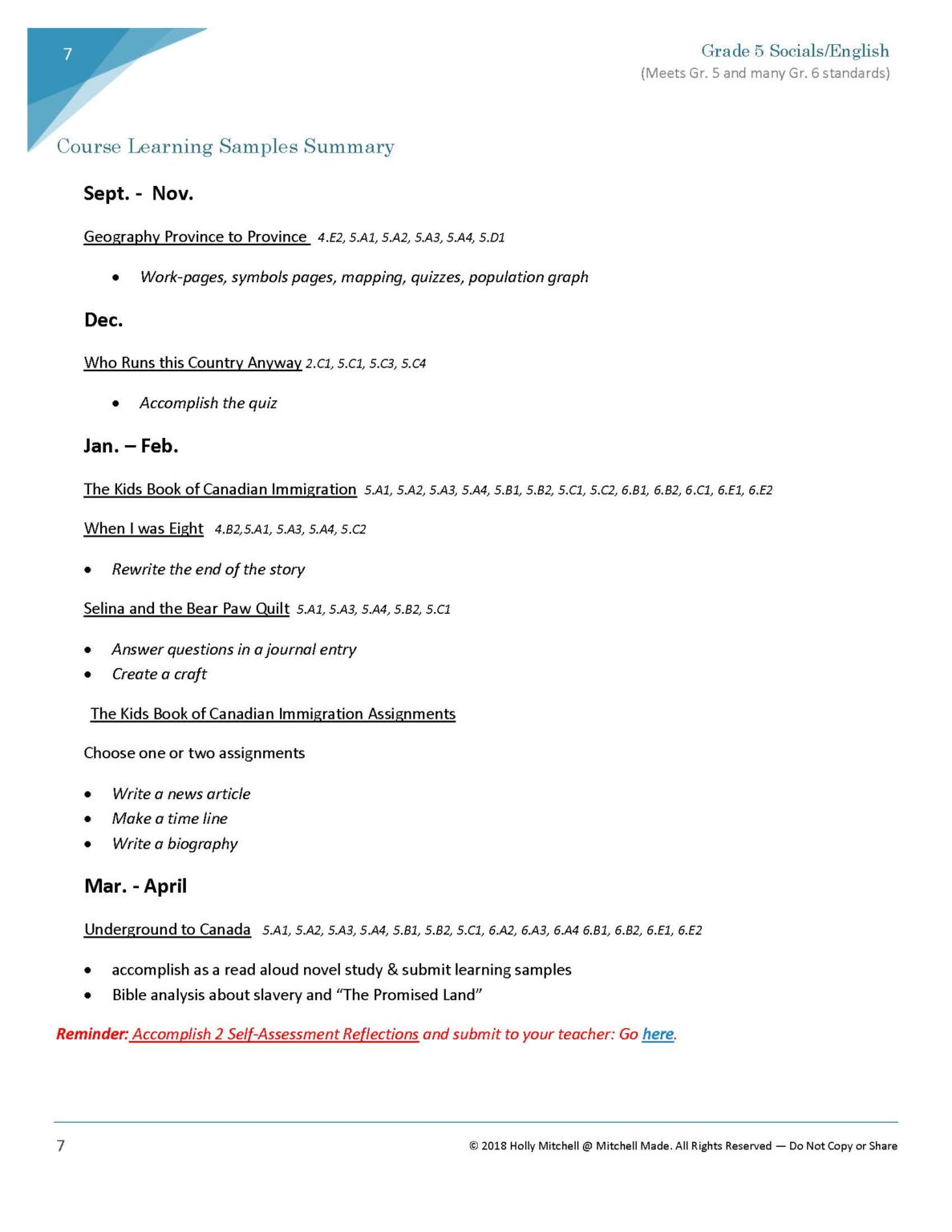 Grade 5: Canadian Issues and Governance Course (Mitchell Made ...